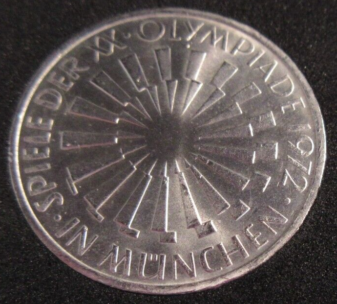 OLYMPIC GAMES SPIRAL 2 1972 MUNICH 10 DEUTSCHE MARKS BUNC MINT MARK F ...