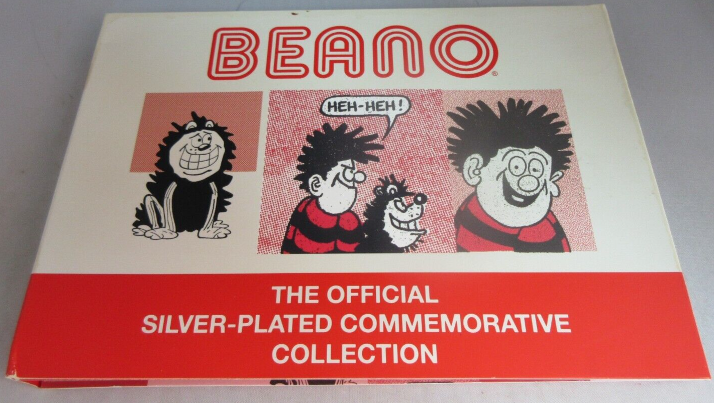 2018 BEANO THE OFFICIAL PROOF LIKE SILVER PLATED COMMEMORATIVE COLLECT ...