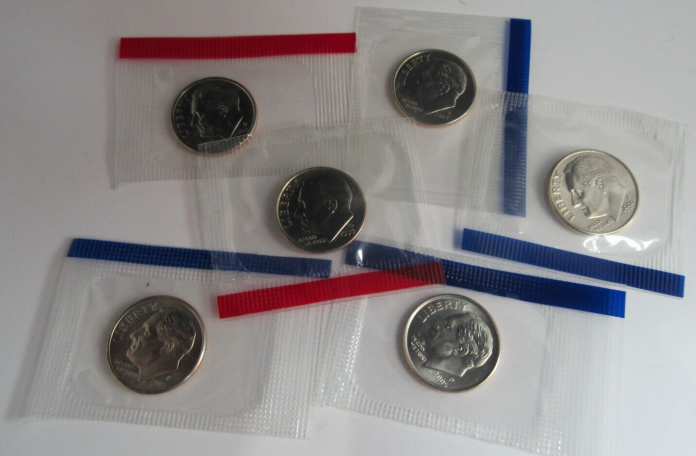 USA 1 DIME COIN SET BU 6 COIN SET SEALED WITH POUCH – Cowell Coins