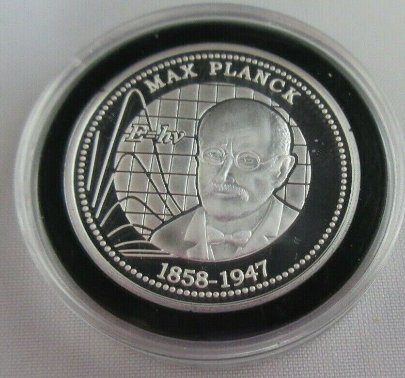 THE GREATEST GERMANS IN REAL SILVER MAX PLANCK 1858-1947 SILVER PROOF ...