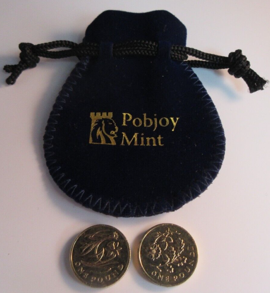 2013 TWO ROYAL MINT £1 ONE POUND COINS WELSH DAFFODIL/LEEK & ENGLAND R ...