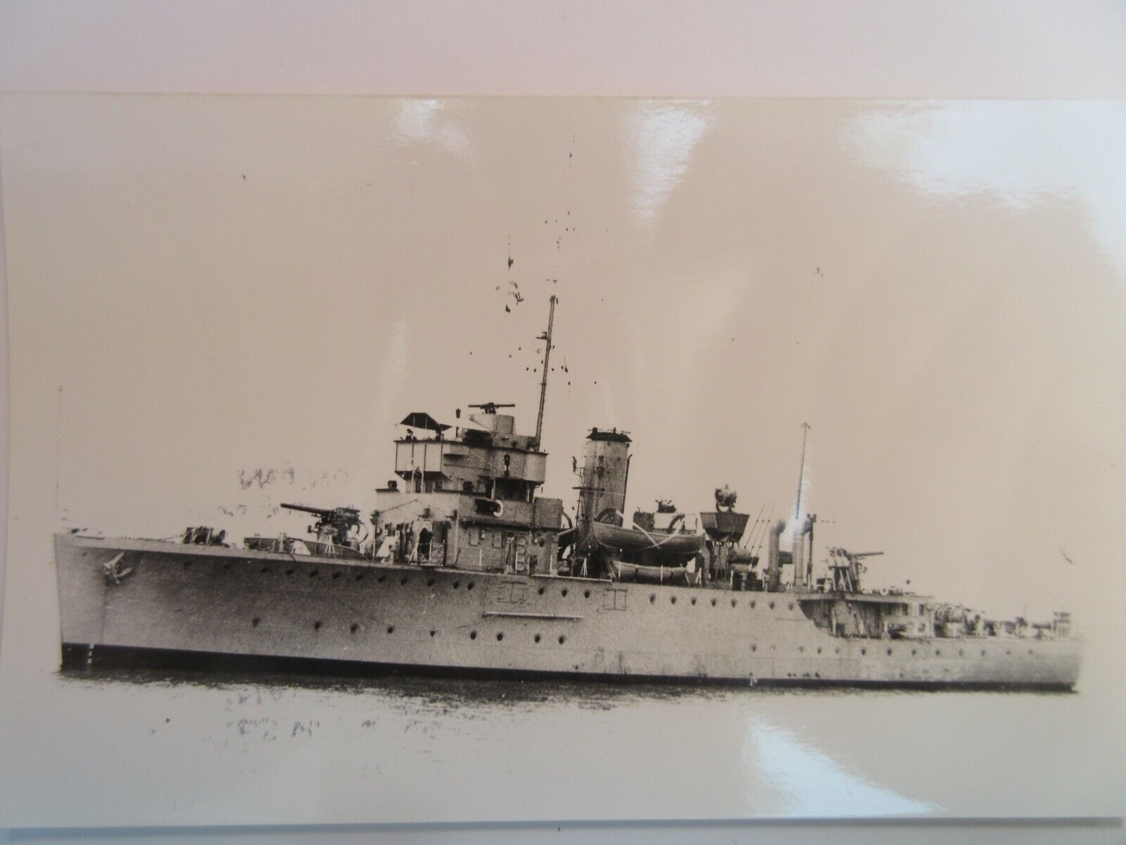 HMS HEBE Vintage ROYAL NAVY PHOTO CARD BUILT 1933 Halcyon-class minesw ...
