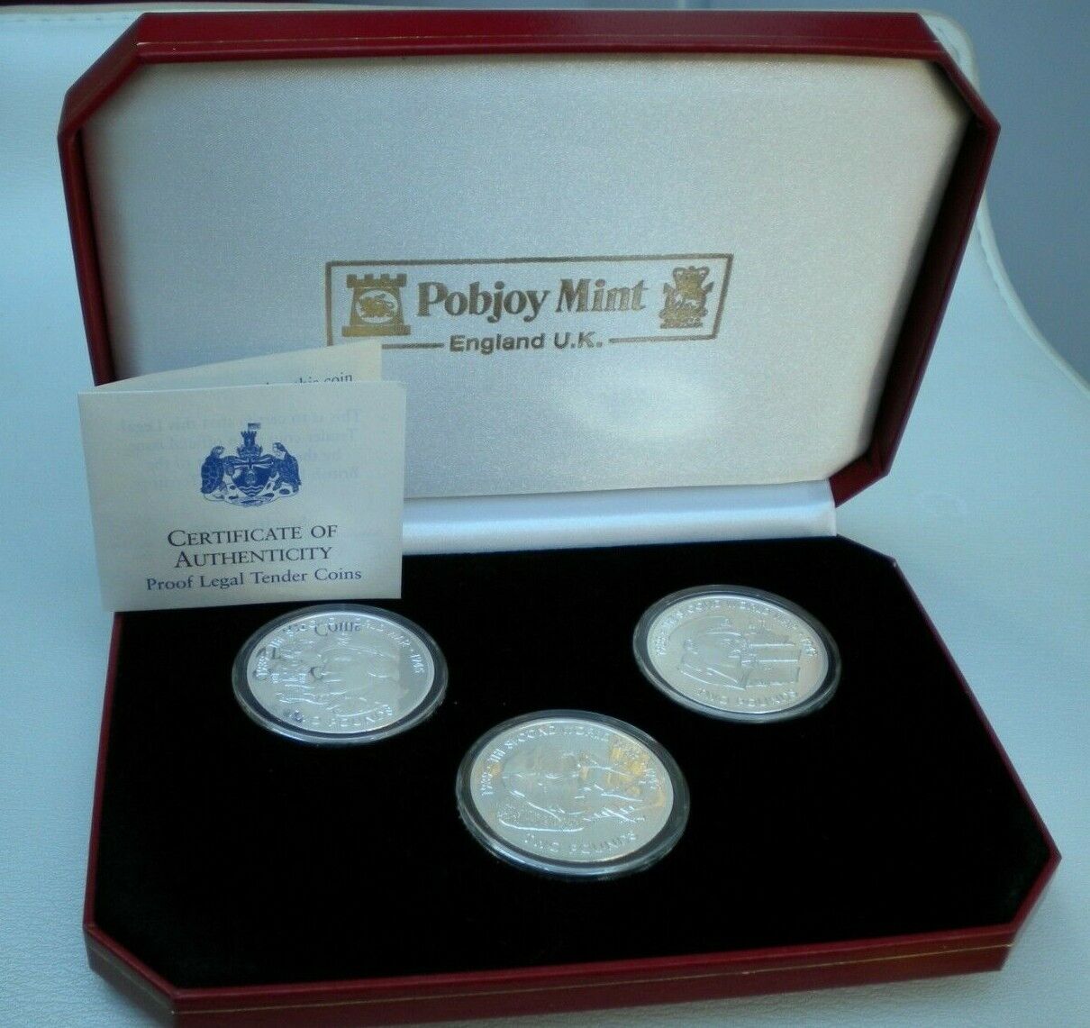 1939-1945 TRIPLE AIR, LAND & SEA SET THE SECOND WORLD WAR SILVER PROOF ...