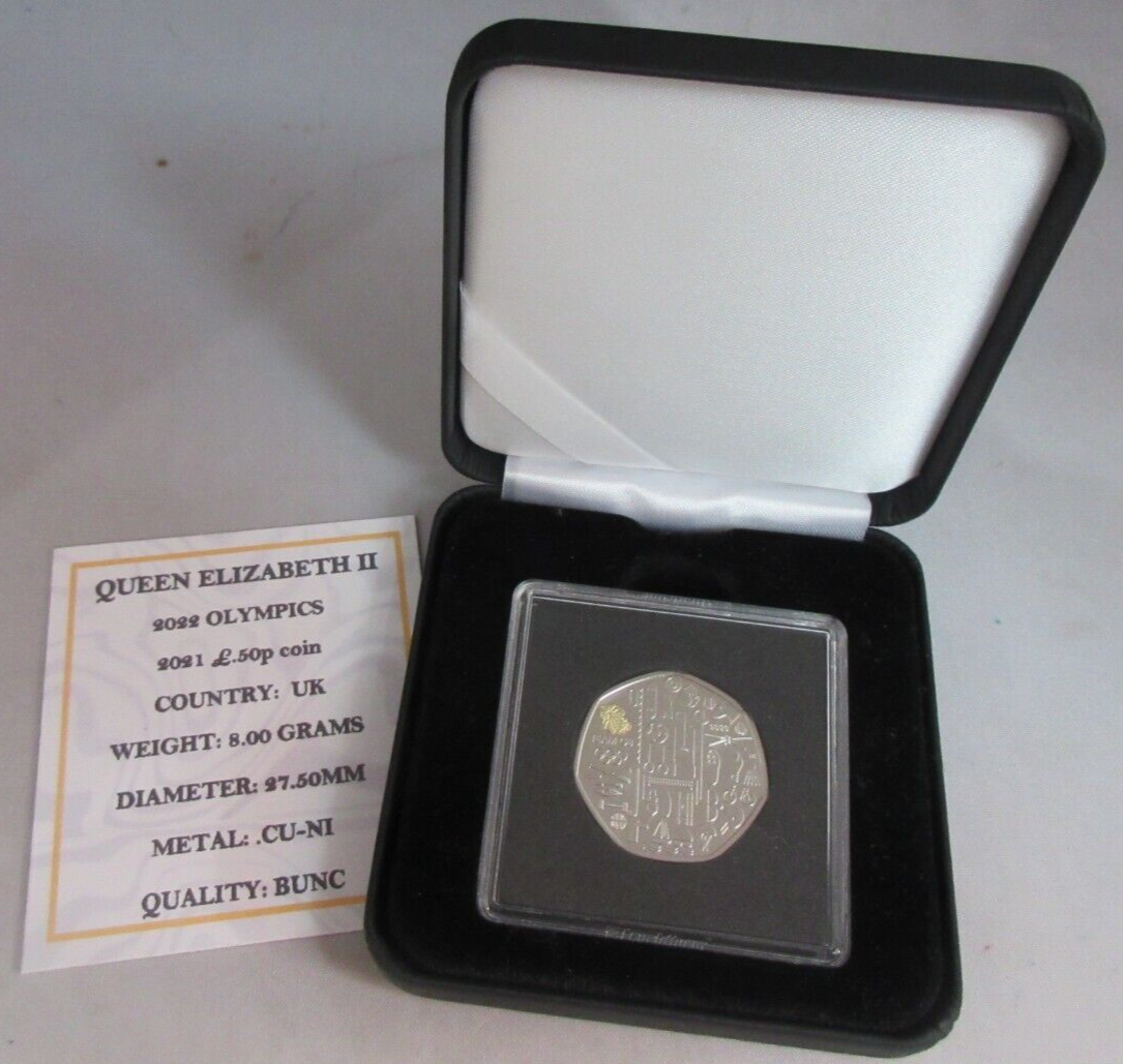 2022 UK OLYMPICS 2021 50P FIFTY PENCE COIN BOX & COA – Cowell Coins