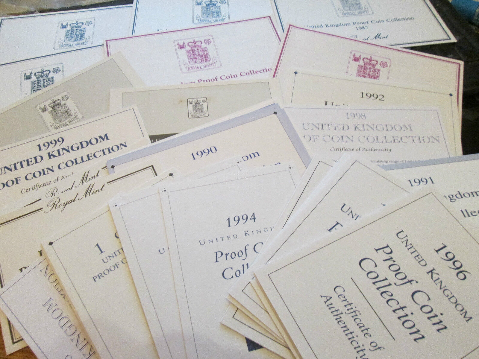 ROYAL MINT CERTIFICATES FOR PROOF SETS FROM 1970 - 2019 – Cowell Coins